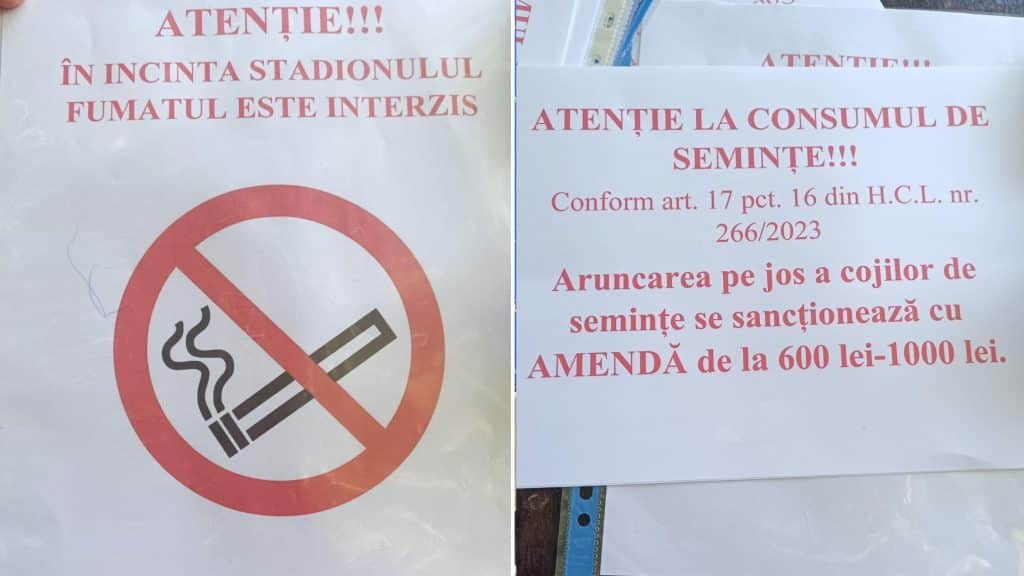 Fumatul și aruncarea cojilor de semințe sunt interzise pe Stadionul Areni!